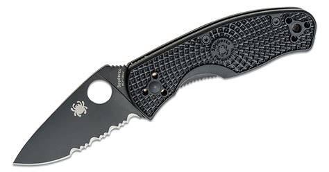 Spyderco Persistence Lightweight Folding Knife 2.77" Black Combo Blade ...