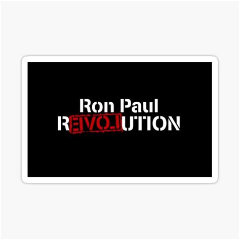 Ron Paul Revolution Sticker By The At Symbol Redbubble