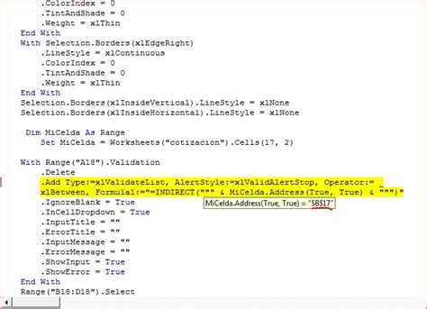 Excel Indirect Function In Data Validation Vba Stack Overflow
