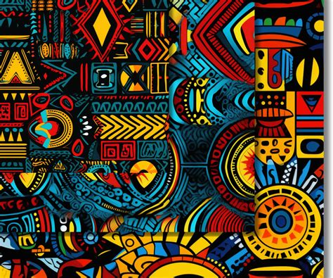 Ankara Inspired Afrocentric Design 12 Vibrant African Png Digital