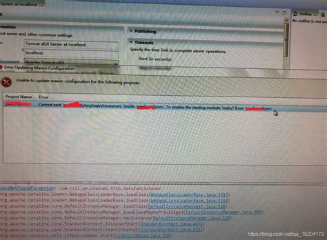 Eclipse中导入maven项目 Maven Update Project报“cannot Nest ‘xxsrcmain