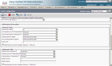 How To Configure A SIP Trunk Between Cisco Call Manager 5 X Or 6 X Or 7 X And OCS 2007 R1 Or R2