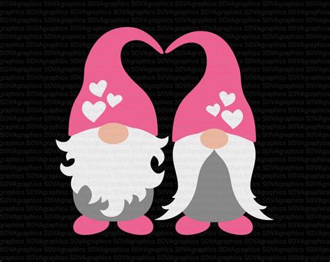 Gnomes Svg Valentine Gnomes Svg Valentines Day Svg Love Etsy
