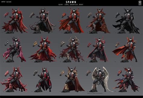 In This Concept Art Spawn Has Different Versions Of His Cape Including
