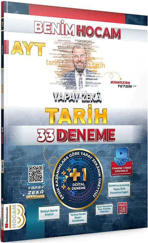 2024 AYT Yapay Zeka Tarih 33 Deneme Ramazan Yetgin Amazon Tr Kitap