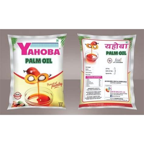 Yahoba Palm Olein Oil Packaging Type Pouch Packaging Size 1l And