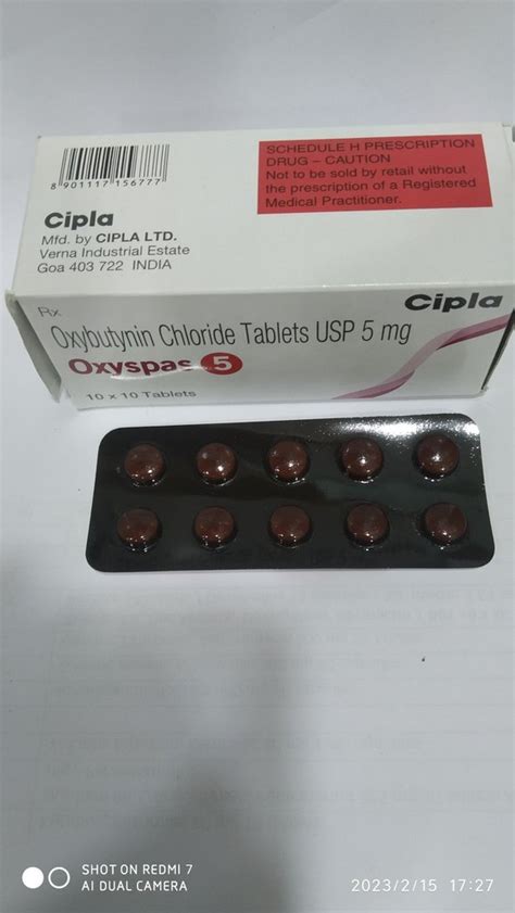 Oxybutynin 5mg Tablet At ₹ 200 Stripe Oxybutynin Chloride Tablet In
