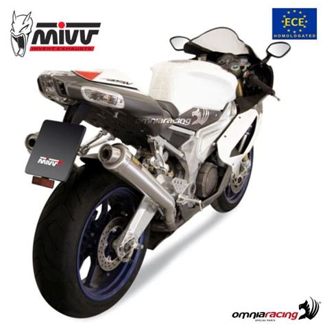 Coppia Terminali Scarico Mivv X Cone Omologato Acciaio Aprilia