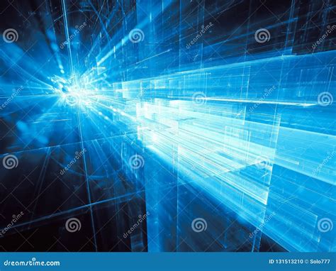 Blue Future Technology Or Science Fiction Background Abstract Computer