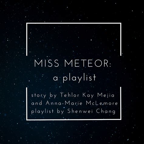 Blog Tour Miss Meteor Book Playlist And Book Recommendations