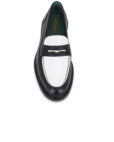 Vinnys Townee Two Tone Penny Loafer In Black For Men Lyst