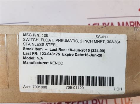 Kenco 106 Pneumatic Float Switch Aeliya Marine