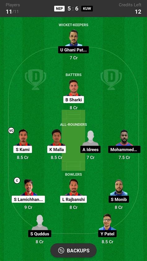 Nep Vs Kuw Dream11 Prediction Fantasy Cricket Tips Todays Playing 11