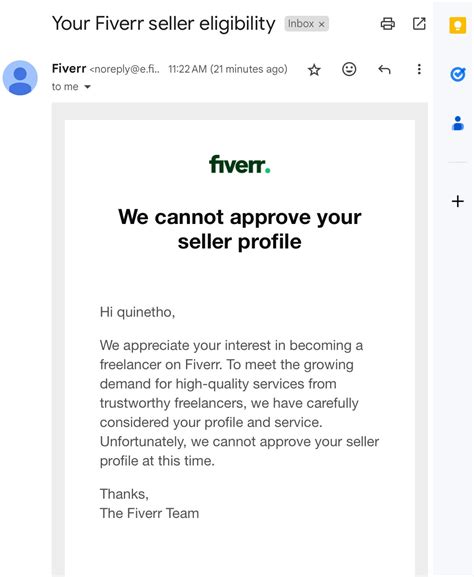 FIVER SELLER ELLIGIBILITY NOT APPROVED Questions Fiverr Community