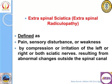 Extra Spinal Causes Of Sciatica And A Causes Algorithm Ppt