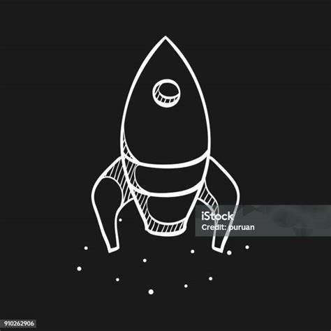 黑色火箭草圖圖示向量圖形及更多不明飛行物體圖片 不明飛行物體 交通方式 剪裁圖 Istock