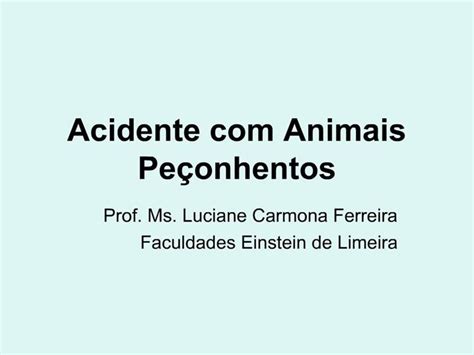 PPT Acidente Animais Pe Onhentos PowerPoint Presentation Free