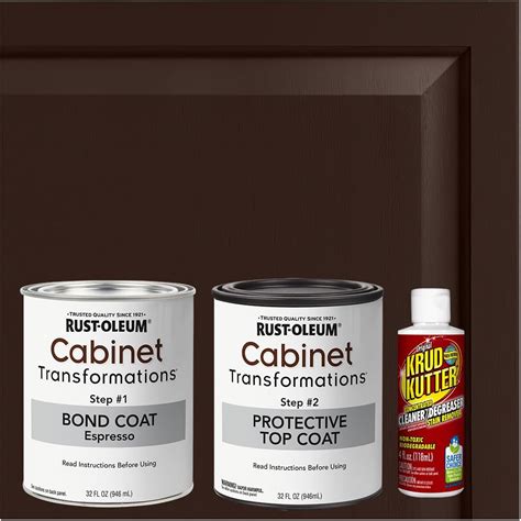 Rust Oleum 392914 Cabinet Transformations Complete Coating Kit Quart Satin Espresso Amazon Com