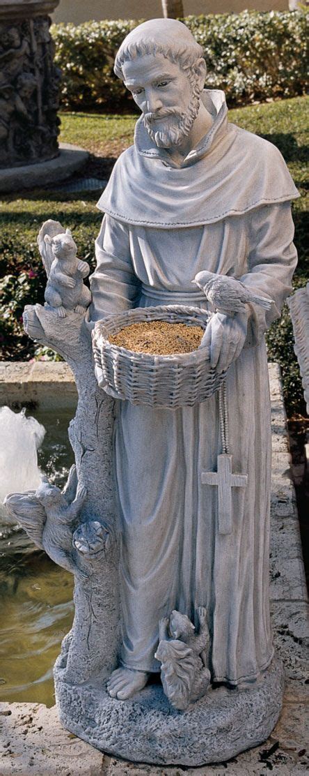 St Francis with Animals Bird Feeder Statue San francisco de asis Francisco de asis Imágenes
