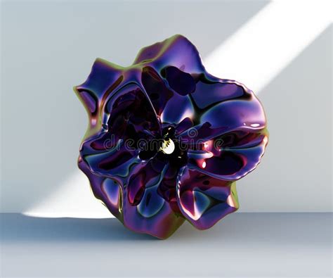 D Render Abstract Geometric Torus Shape Cracked Surface With Hole Split Object Isolated On