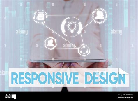 Sign Displaying Responsive Design Word Written On Web Page Creation That Makes Use Of Flexible