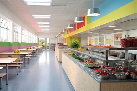 Premium Ai Image School Canteen Design Professional Advertising Photography Ai Generated