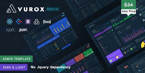 vurox react nextjs admin template dashboard template admin templates