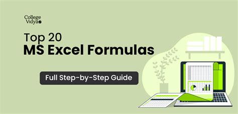 Top 20 MS Excel Formulas And Function Learn With Example