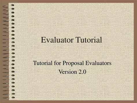 Ppt Evaluator Tutorial Powerpoint Presentation Free Download Id604010