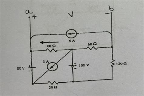 Solved Use The Node Method To Find V When Both Sources Of Chegg