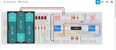 Nand Circuit Simulation With 2 Dip Switch M B Raw