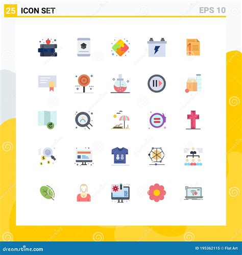 25 Thematic Vector Flat Colors And Editable Symbols Of Edit Energy Learning Electric
