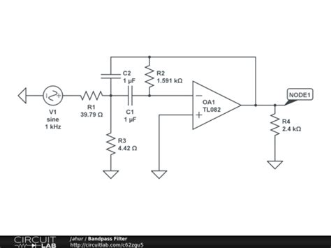 Bandpass Filter Circuitlab