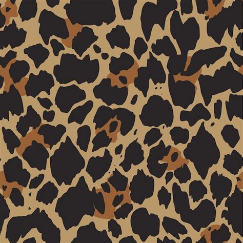 Estampado de leopardo animal patrón dibujado a mano vectorial sin