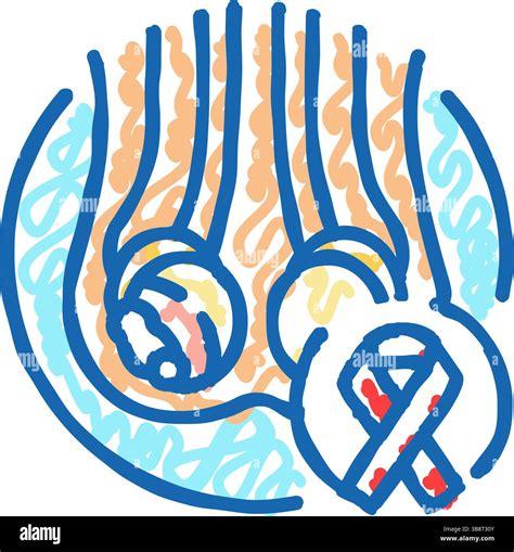 Testicular Cancer Urology Icon Doodle Illustration Stock Vector Image