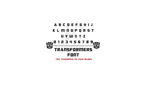 Transformers Font Svg Cut File Otf File For Cricut Design Space Cutting