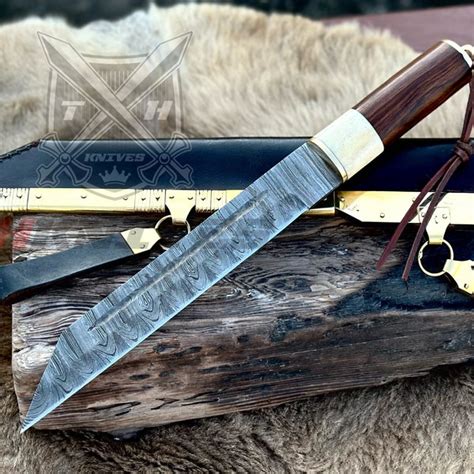 Damascus Seax Knife Etsy