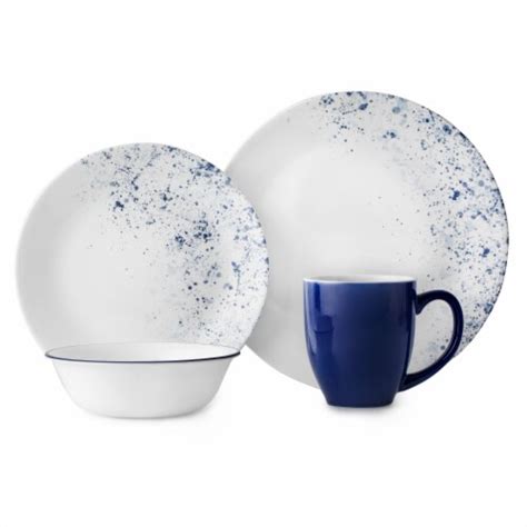 Corelle® Vive™ Indigo Speckle Dinnerware Set White Blue 16 Pc Kroger