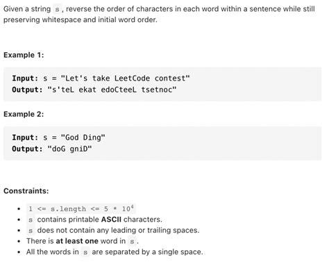557 Reverse Words In A String Iii Kickstart Coding