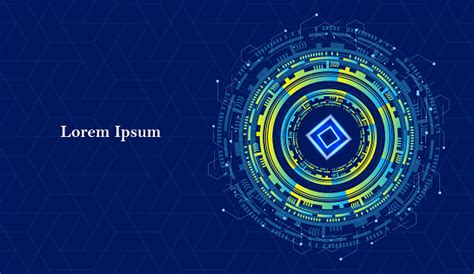 추상 블루 옐로우 기술 서클 미래 패턴 기하학적 해군 배경 과학적 개념 개념에 대한 스톡 벡터 아트 및 기타 이미지 개념 건강관리와 의술 고풍스런 Istock