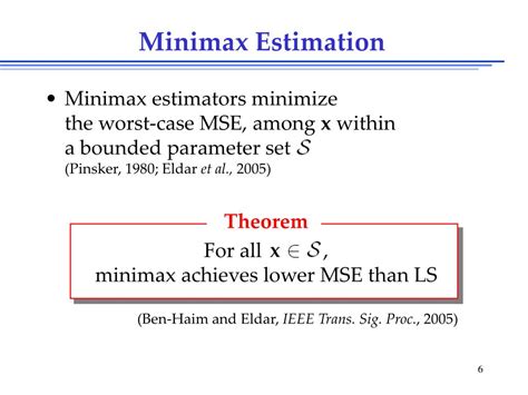 Ppt Minimax Estimators Dominating The Least Squares Estimator