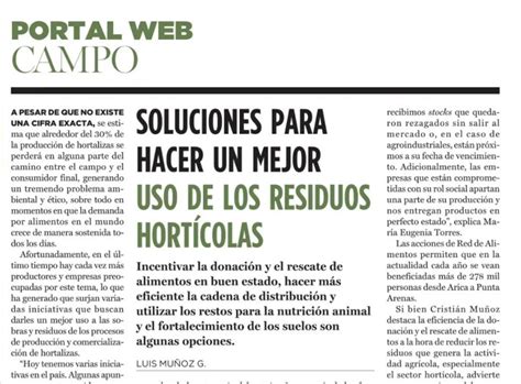Soluciones para hacer un mejor uso de los residuos hortícolas Red de Alimentos