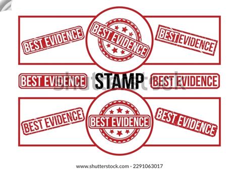 Best Evidence Stamp Red Rubber Stamp Stock Vector Royalty Free