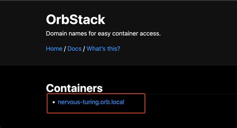 Orbstack Domain Names V Ex