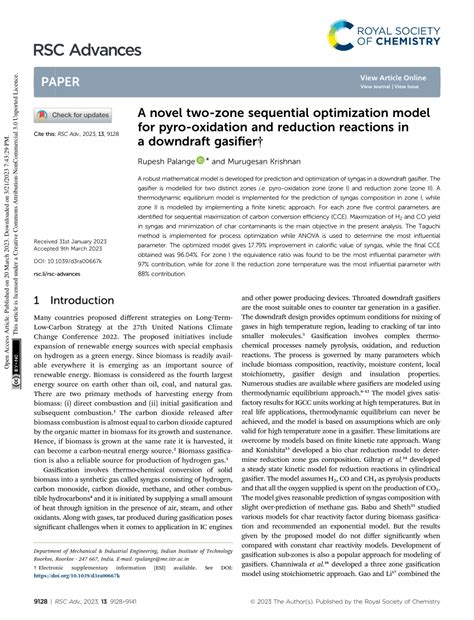 Pdf A Novel Two Zone Sequential Optimization Model For Pyro Oxidation And Reduction Reactions