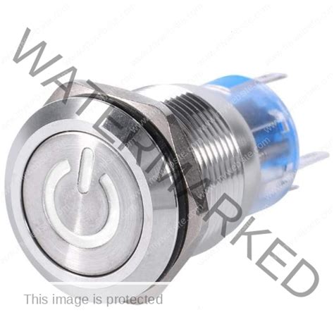 16mm metal push button switch momentary power led red color srk