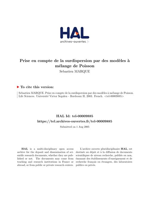 Pdf Considerations Of Overdispersion By Poisson Mixed Models