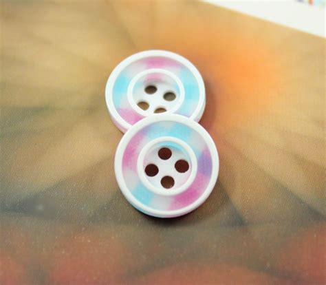 Fresh Buttons Cyan Theme Color Ring Plastic Buttons Etsy