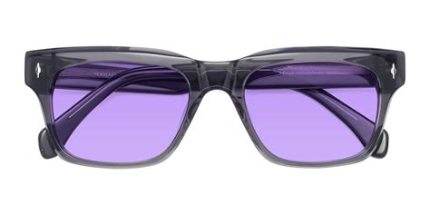 Silver Wide Rectangle Rimless Tinted Sunglasses With Light Pink Sunwear