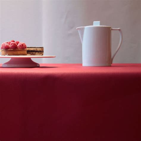 Solid Red Coated Tablecloth By Fleur De Soleil Organic Cotton